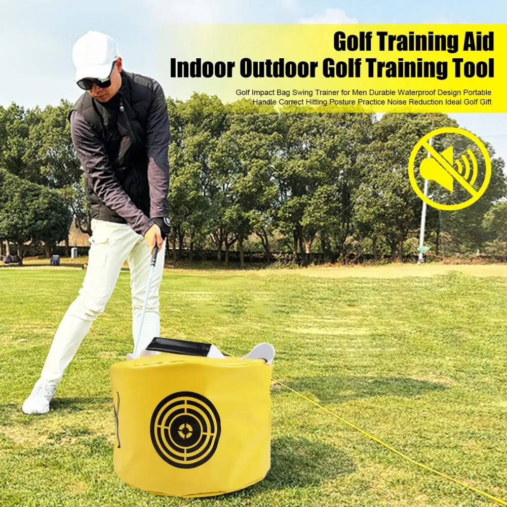 Golf Impact Bag Portable Power Hitting Bag Silent Waterproof Golf Swing ...