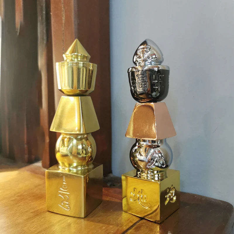 Buddhist Feng Shui Brass Five Element Pagoda-amulet Can Be Equipped ...