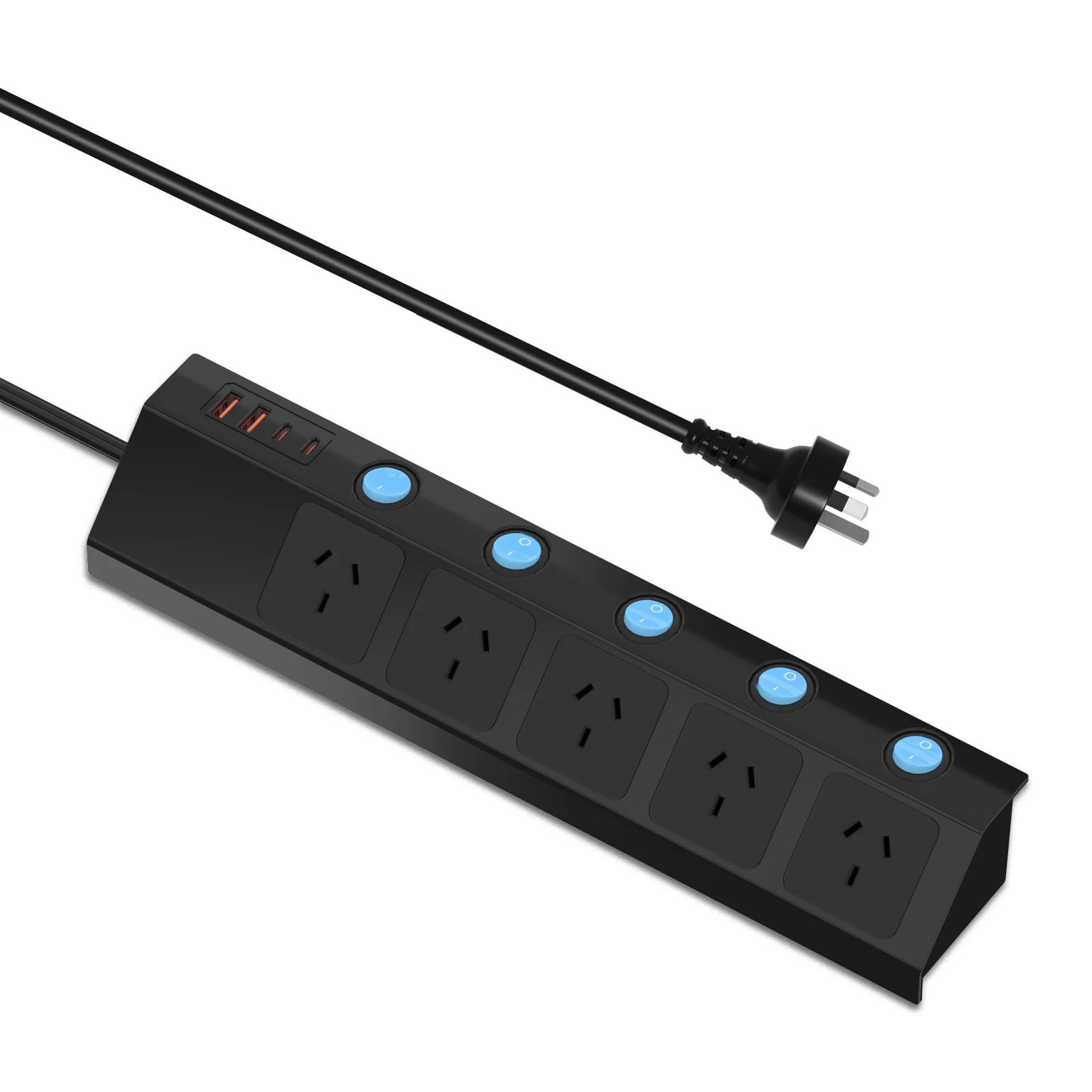 Australian plug with 1.5m extension cord power strip 5AC and 2 USB A ...