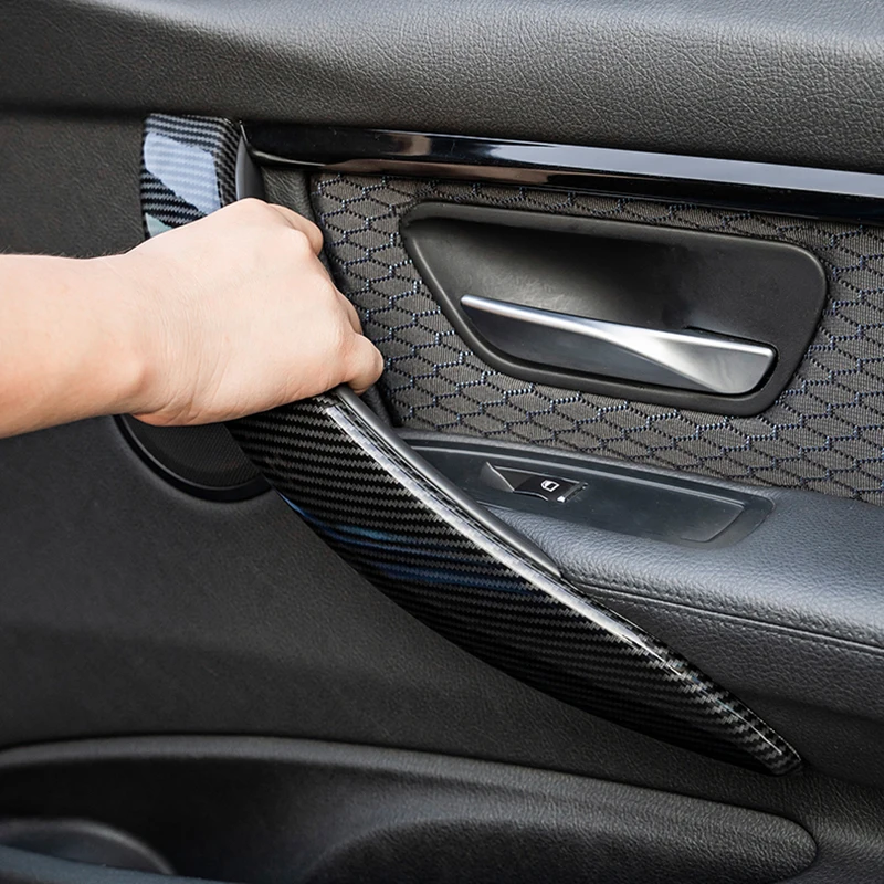 4pcs Car Interior Door Handle Inside Outer Covers For Bmw 3 4 Series ...