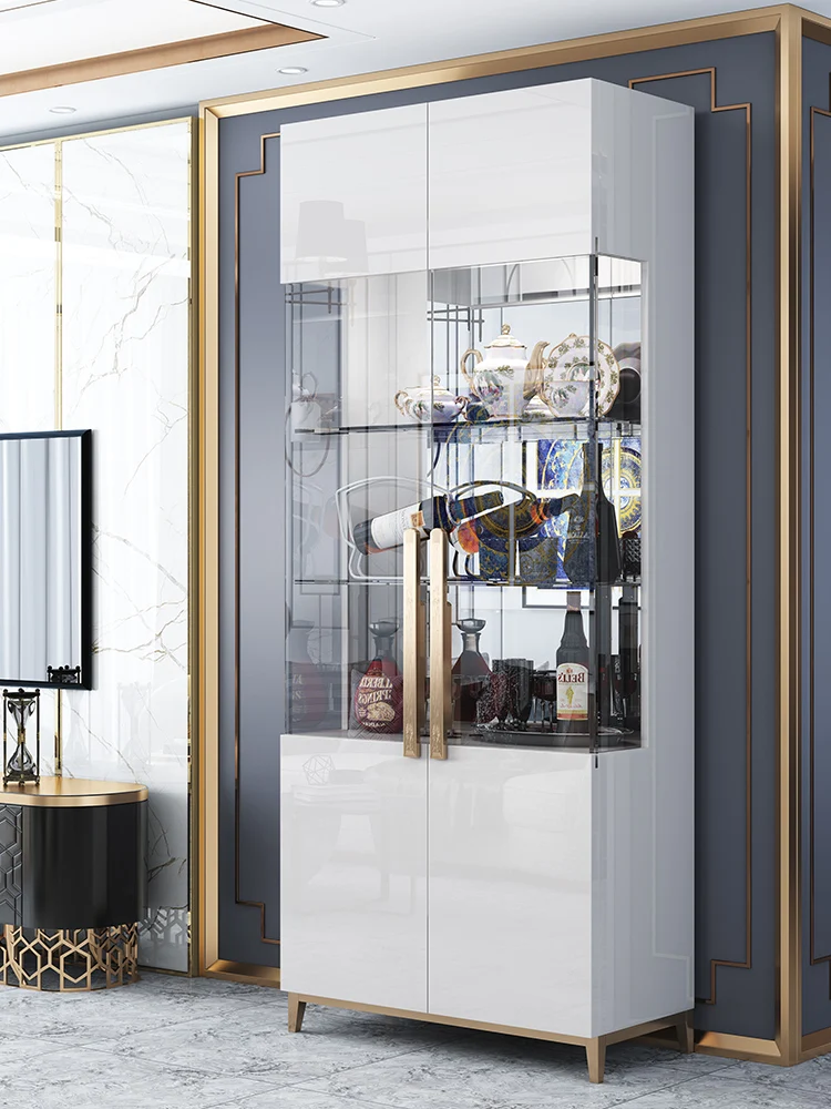 Luxury glass door wine cabinet display cabinet living room lockers ...