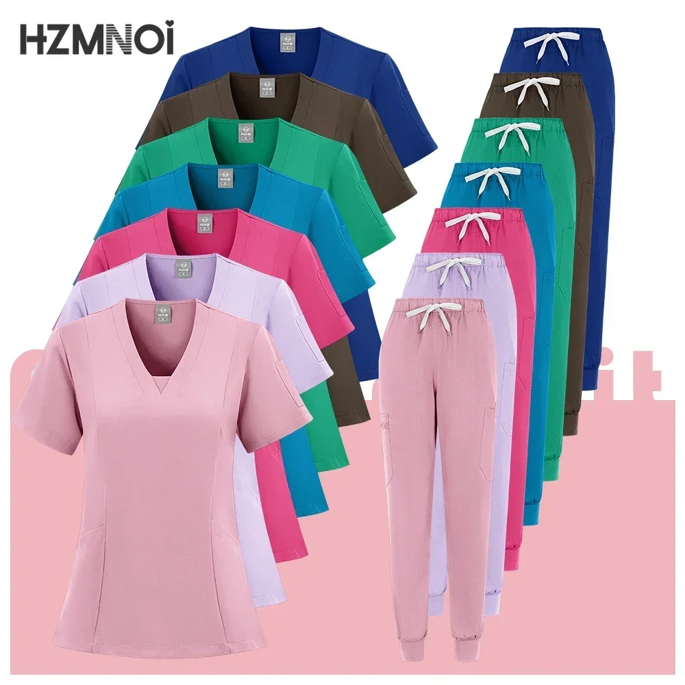 Surgical-Uniform-Woman-Medical-Nurse-Scrub-Set-Beauty-Salon-Workwear ...