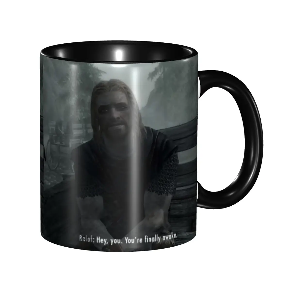 Hey You Youre Finally Awake Coffee Mugs DIY Customized Skyrim Ceramic ...