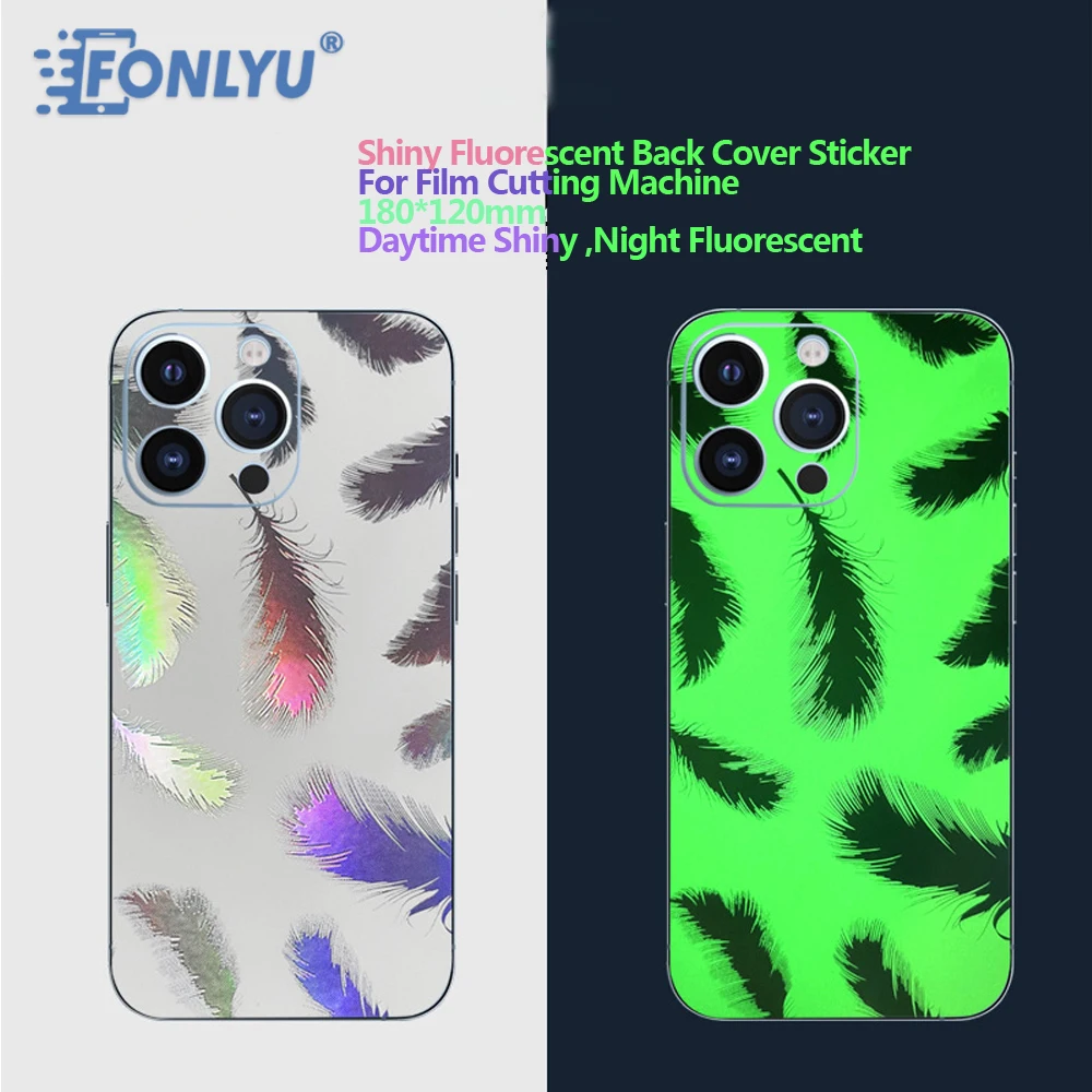 FONLYU Fluorescent 3D Embossed Shiny Back Sticker Film Screen ...