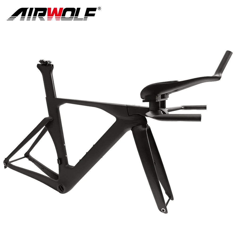 2024 New Carbon Triathlon Frameset Disc Brake Time Trial Triathlon Bike ...
