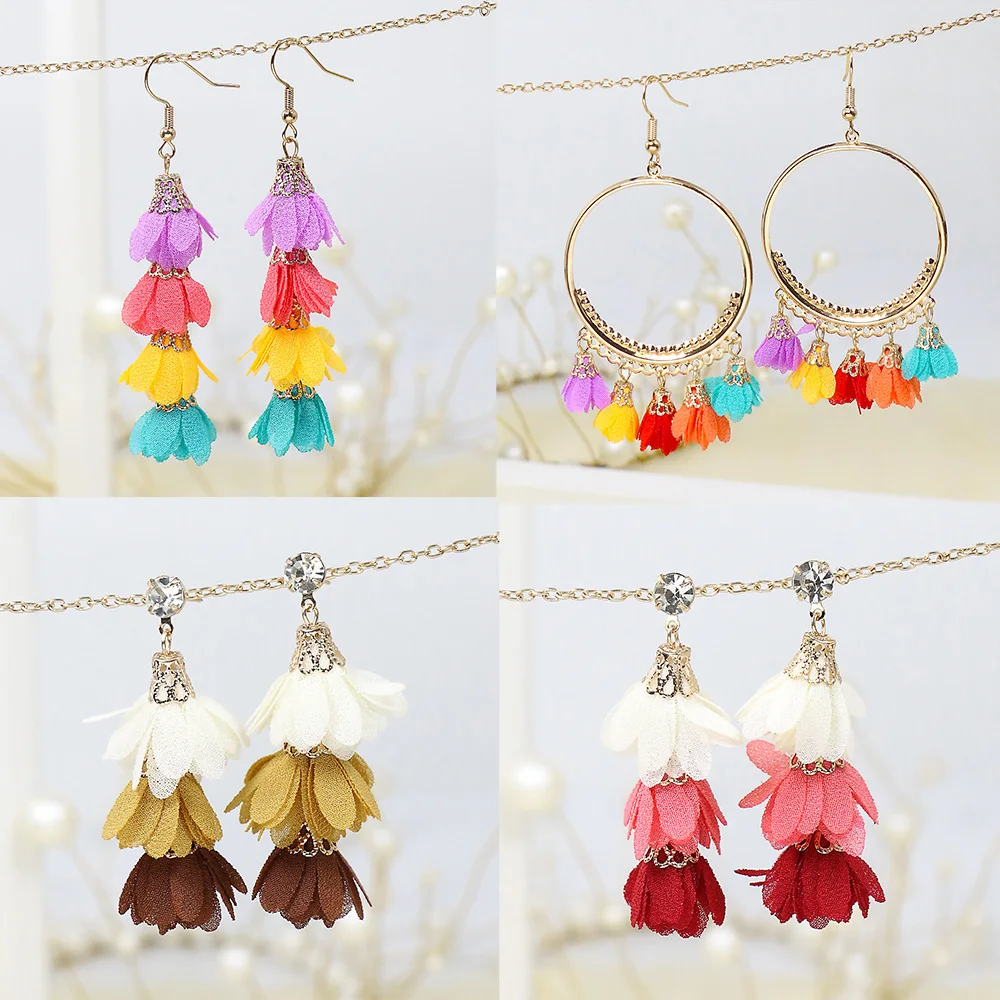 Boho-Holiday-Style-Stylish-Earrings-for-Women-Colorful-Ear-Ornaments ...