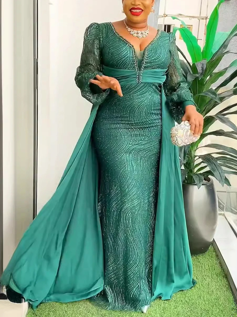 Party-Long-Dress-Sequined-Shiny-Glitter-for-Women-Celebrate-Occasion-V ...