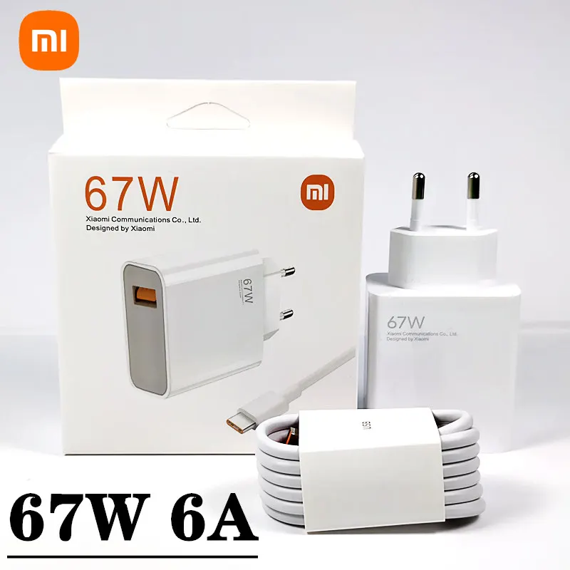 Original Xiaomi 67W Turbo Charger EU Fast Charge Power Adapter 6A ...