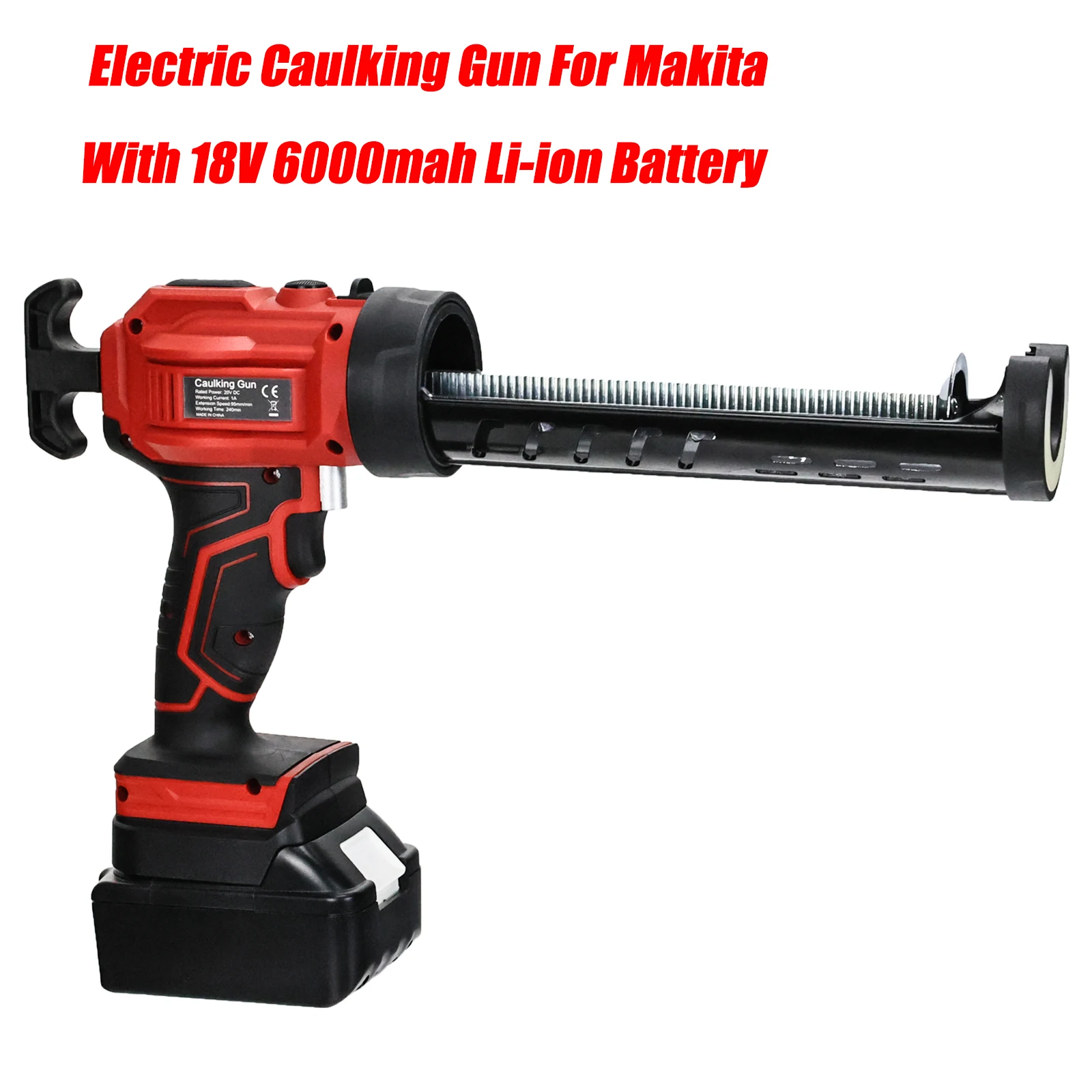 Electric-Caulking-Gun-with-18V-6000mah-Li-ion-Battery-Cement-Glass ...