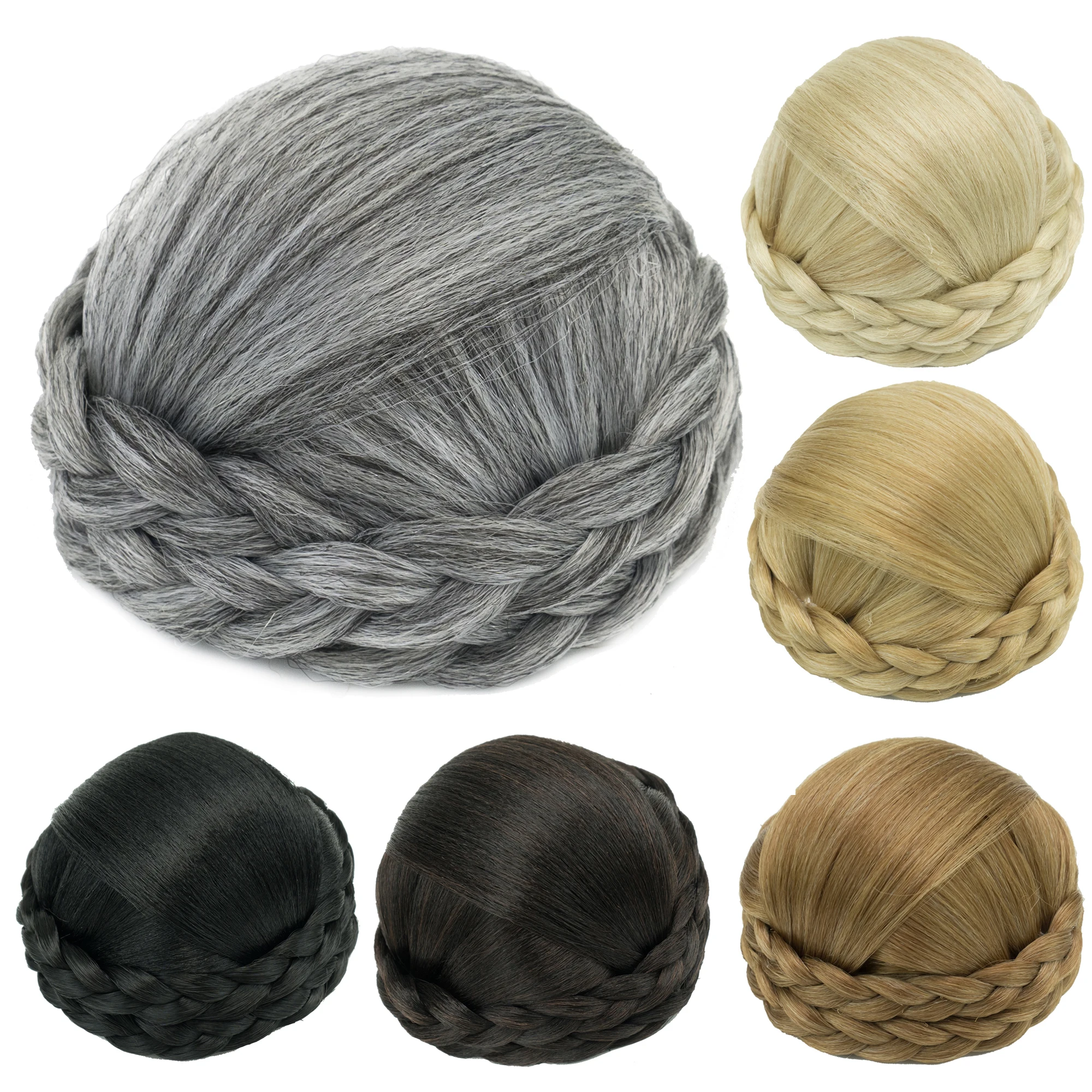 Cheveux synthétiques tressés Chignon danseur cheveux Chignon couverture ...