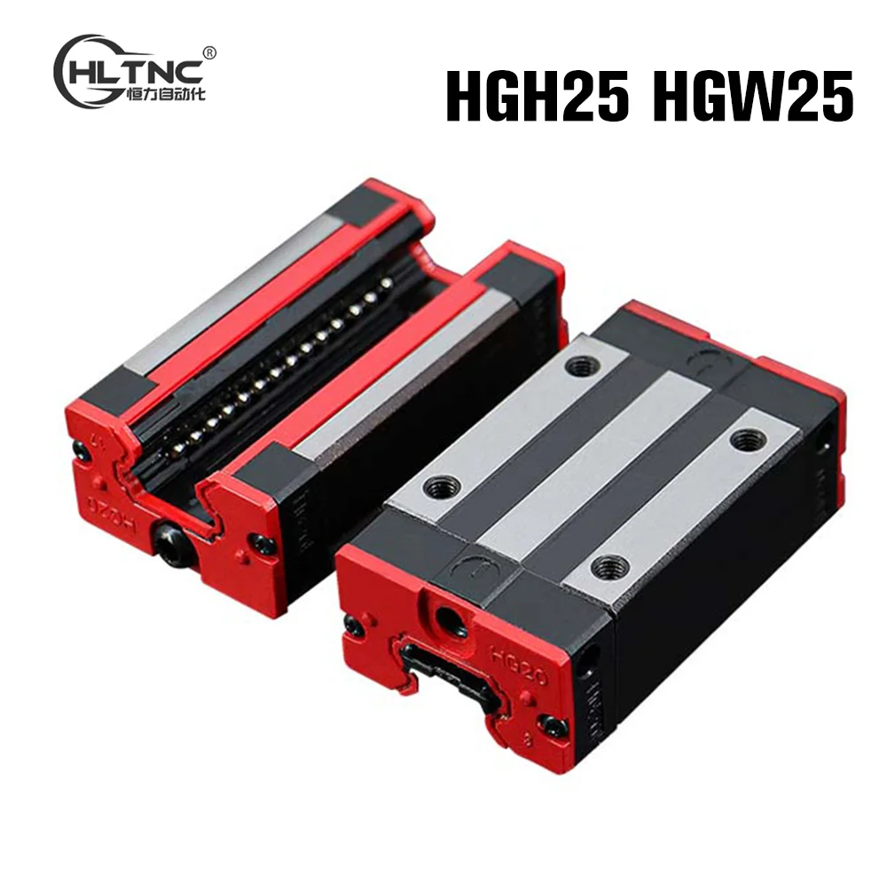 4pcs-HGH25CA-Square-Carriages-HGW25CC-Flange-Slider-Block-Fit-25mm-HIWIN-HGR25-Linear-Guide-Rail ...