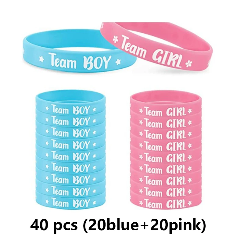 Boy Or Girl Gender Reveal Party Team Bride Bracelet Wristbands For Team ...