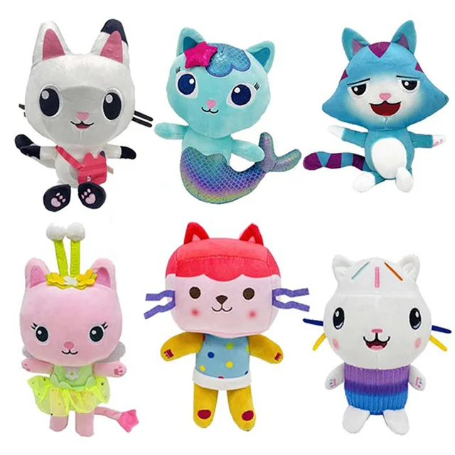 10Pcs/Set Gabby Dollhouse Plush Toys Kawaii Mercat Cute Stuffed Animals ...