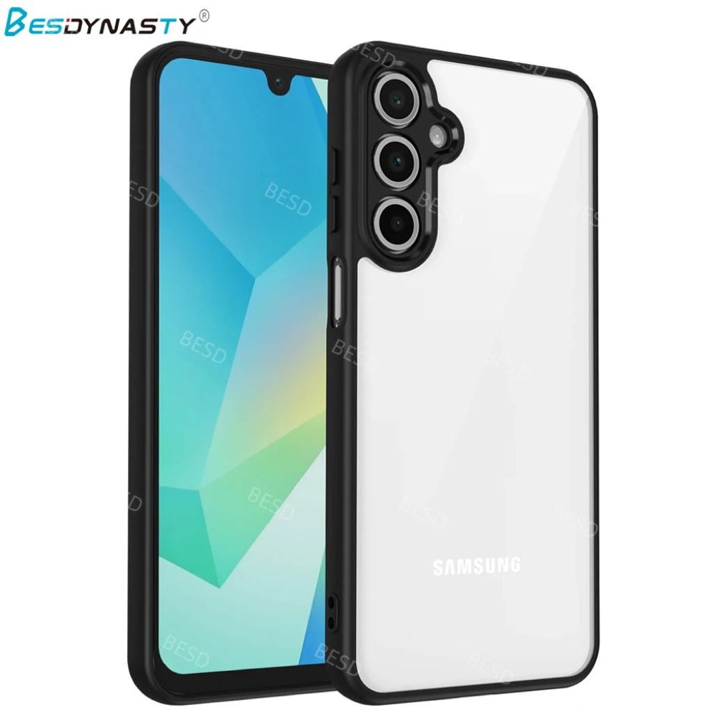 Luxury Matte Acrylic Clear Hard Phone Case Cover for A15 (Gray)