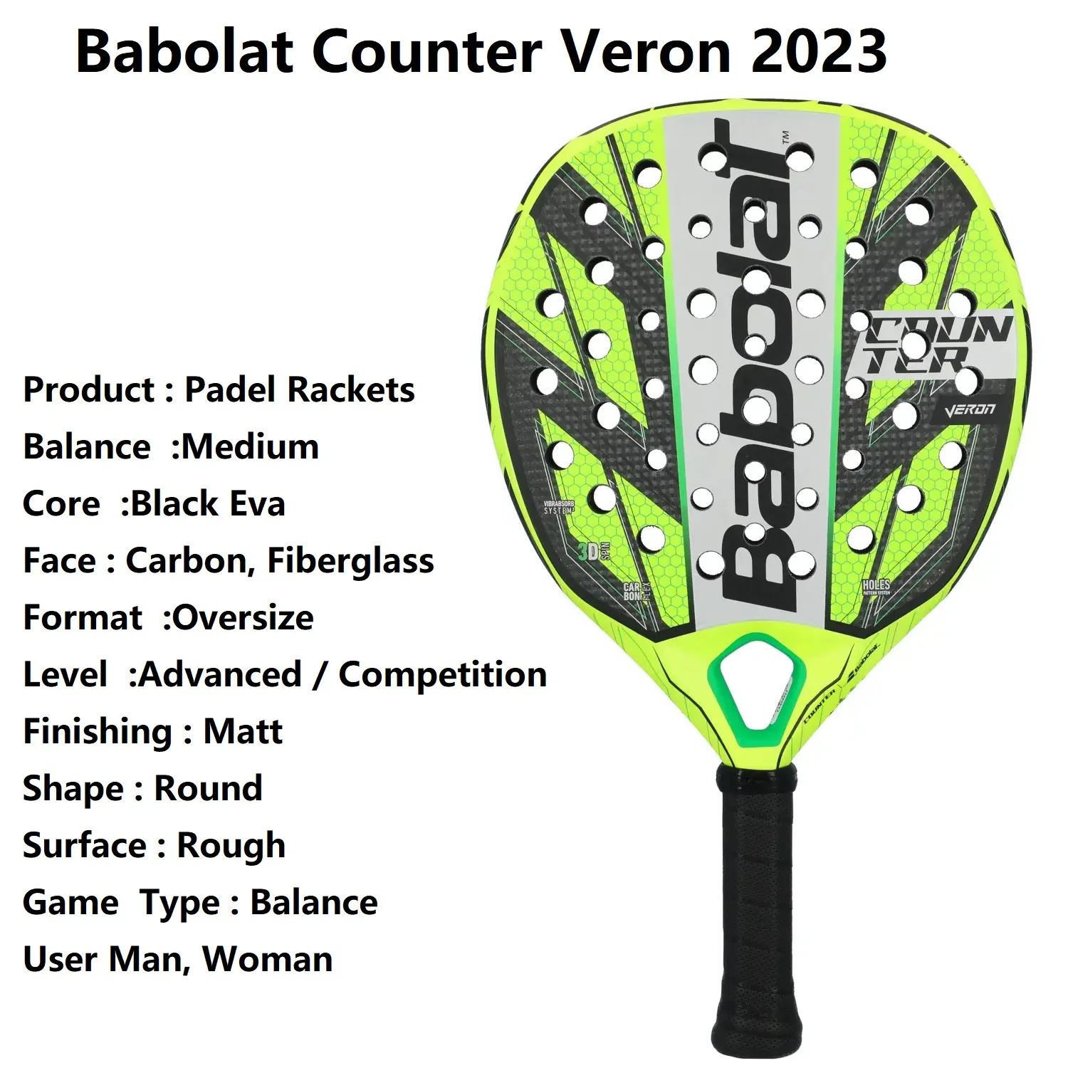Babolat-Carbon-paleta-profesional-avanzada-raqueta-de-tenis-de-paleta ...