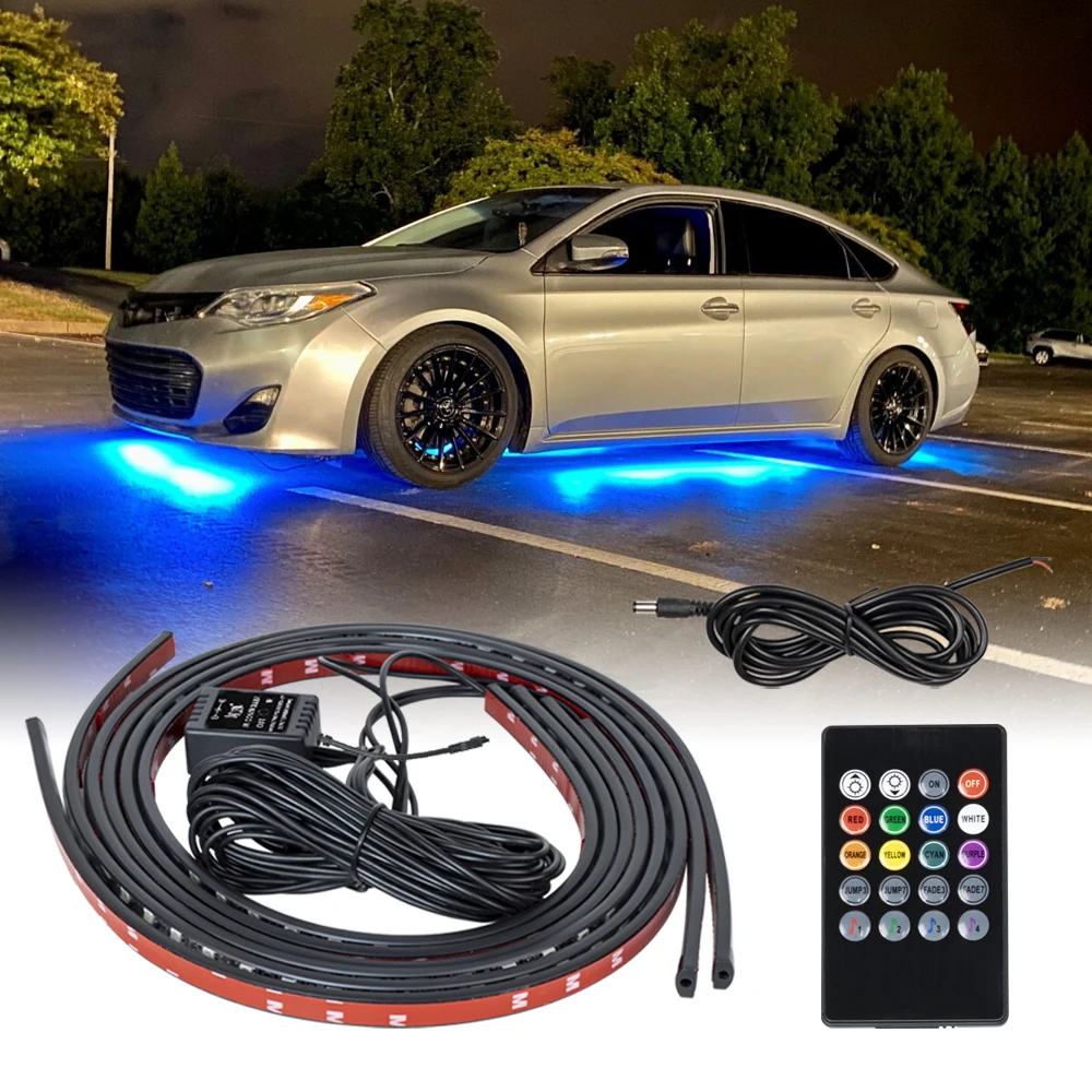 Car Underbody Light Decorative Lamp Neon LED RGB Car Underglow Bottom ...