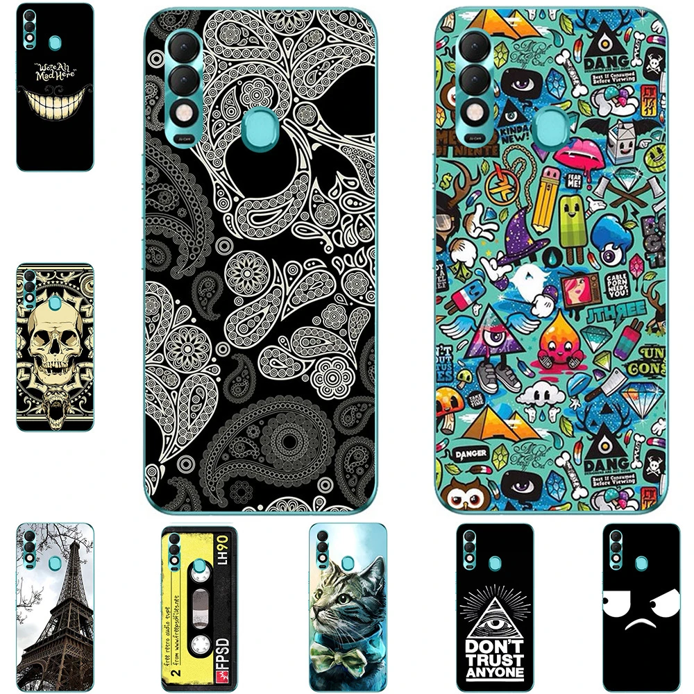 For Tecno Spark 8 2021 6.52 inch Phone Cases Soft TPU Mobile Cover Cute ...