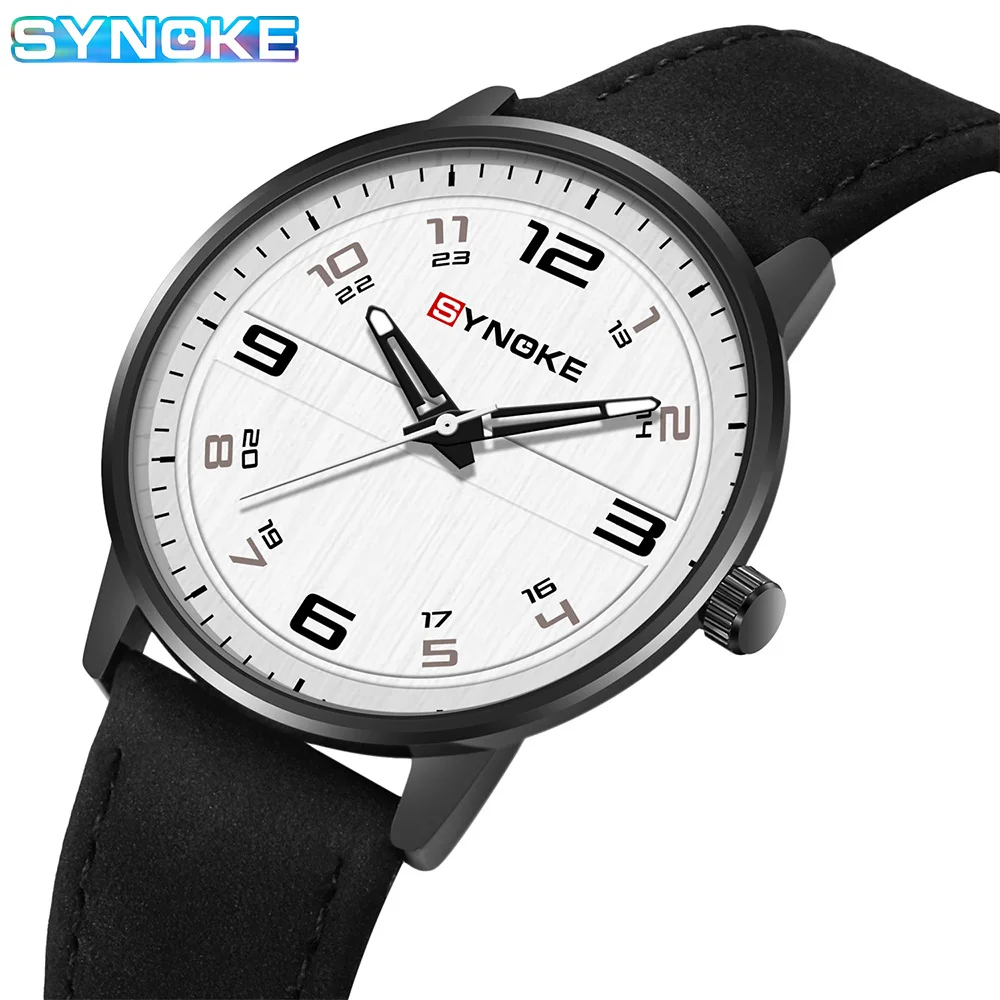 SYNOKE-Brand-Quartz-Watch-Men-40mm-Alloy-Case-Leather-Strap-Simple ...
