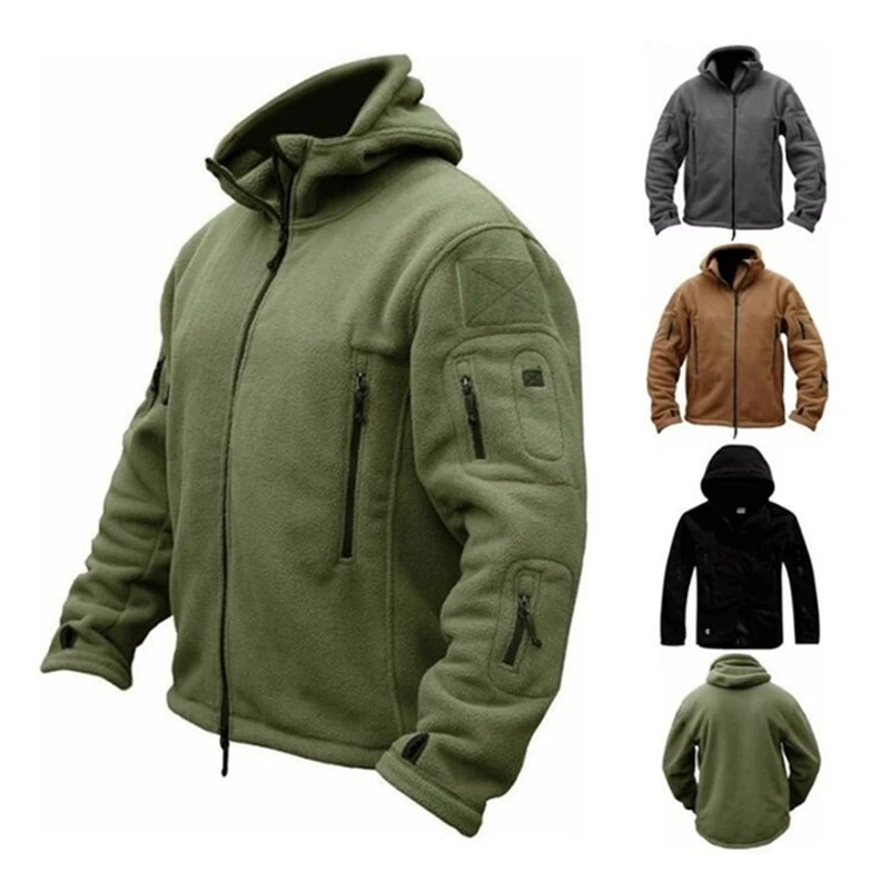 Military Fleece Tactical Jacket Outdoor Thermal Ventilation Sports ...