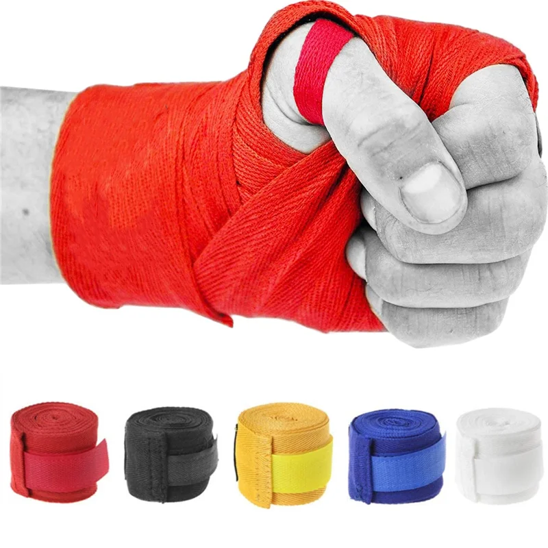 Boxe mão envolve algodão bandagens de boxe luvas internas com fecho ...