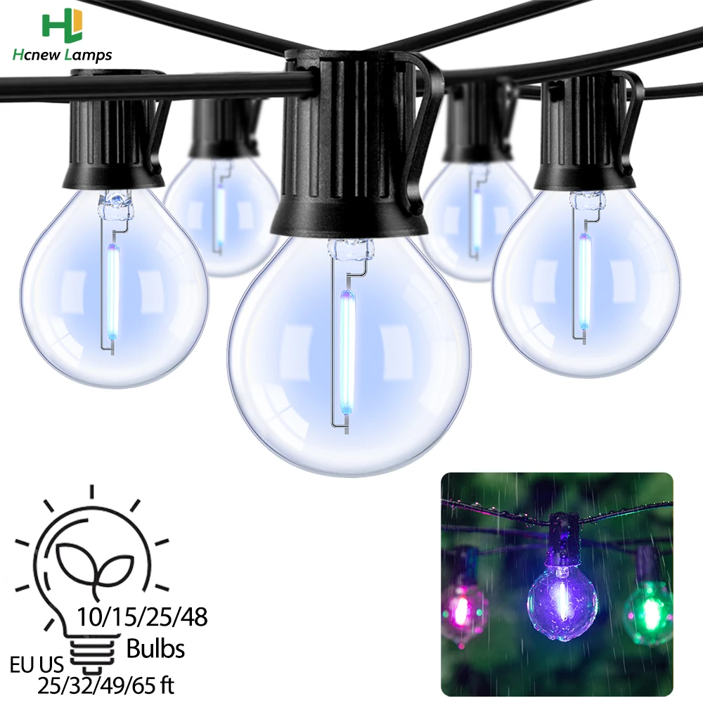 Garland-Outdoor-String-Light-G40-LED-Colored-Light-Bulb-EU-US-Plug-E12 ...