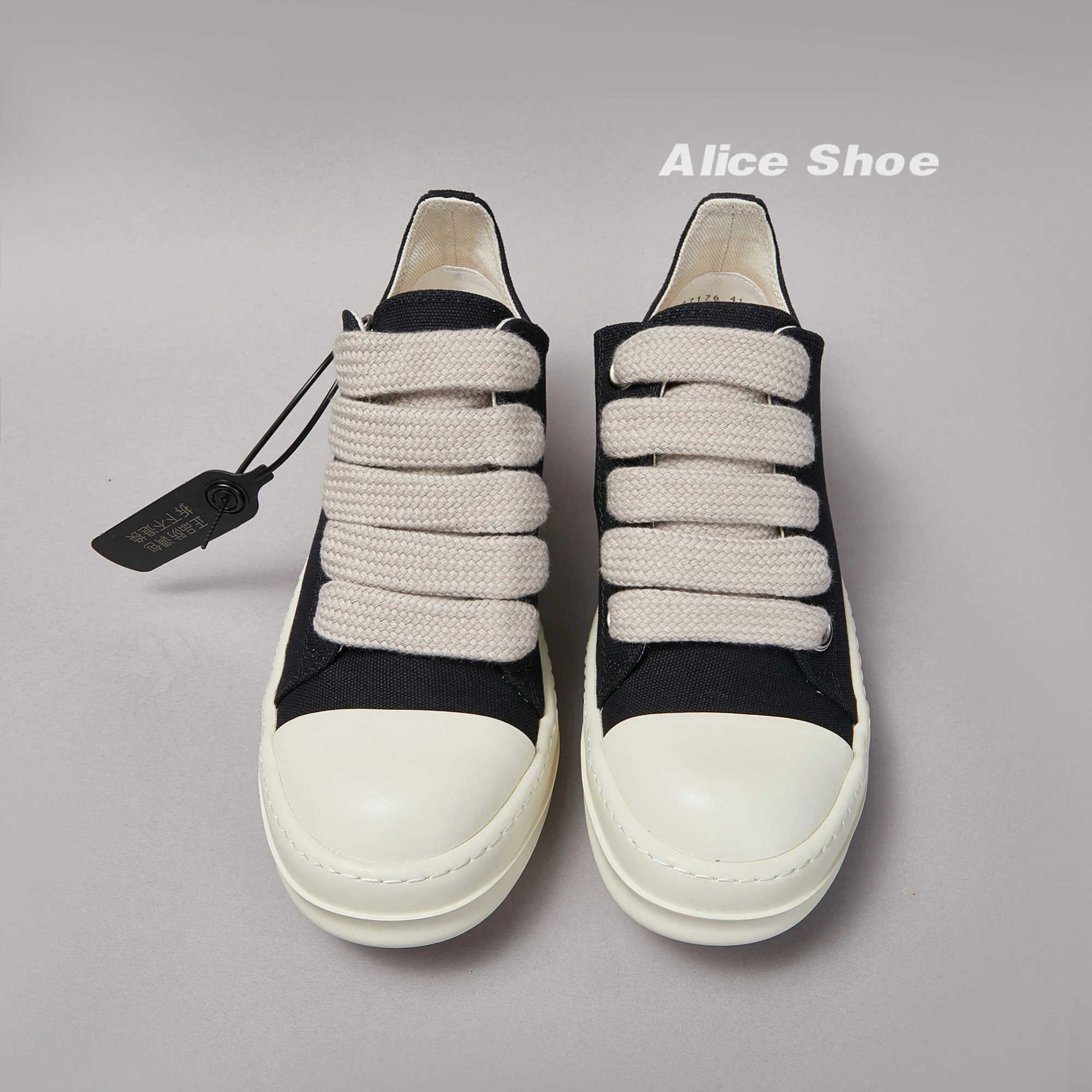 Brand-Designer-Men-Shoe-Jumbo-Laces-Women-owen-Sneaker-Black-Low-Top ...