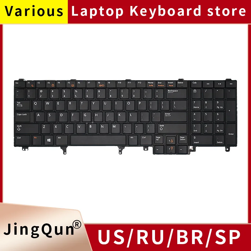 New-US-English-Laptop-Keyboard-For-Dell-Latitude-E6520-E5520-E5530 ...