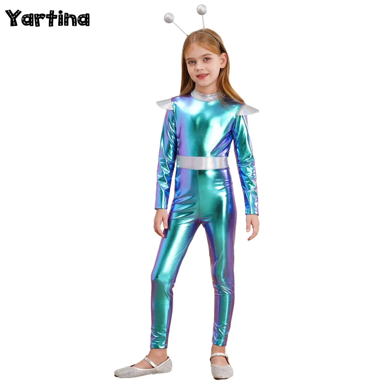 Girls Astronaut Alien Outer Space Carnival Cosplay Costume Long Sleeve ...