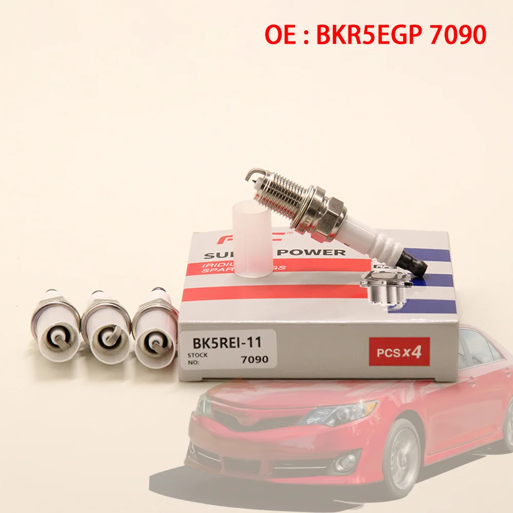 Spark Plug Iridium BKR5EGP 7090 For Toyota RAV4 Corolla Camry Land ...