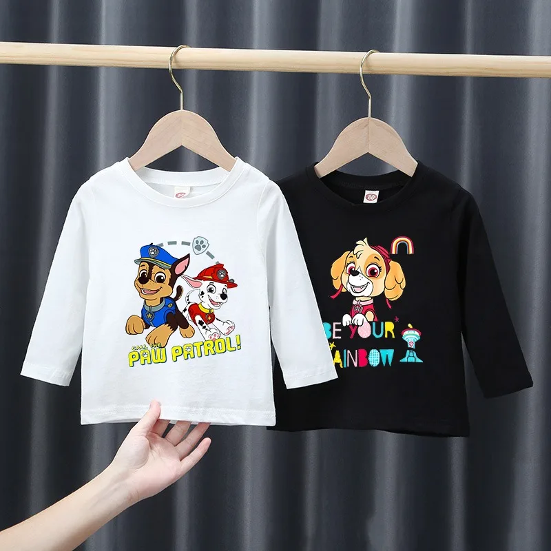 Camiseta-de-manga-comprida-Paw-Patrol-para-meninos-e-meninas-tops ...