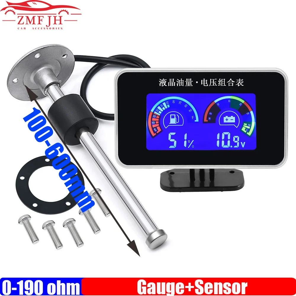 Customized-0-190-ohm-Fuel-Float-Level-Sensor-100-500mm-2-IN-1-LCD-Gauge ...