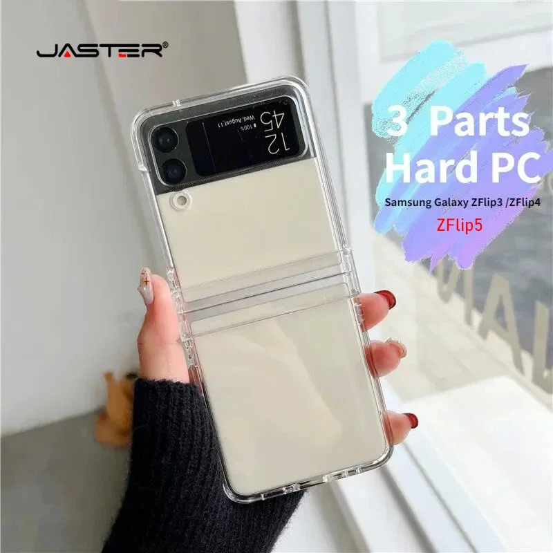 Case for Samsung Galaxy ZFlip3 ZFlip4 Z FLIP 3 4 5 Clear Hard PC Case ...