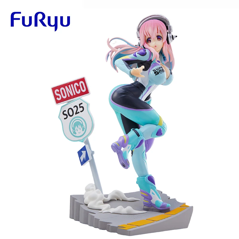 In Stock Original FuRyu Tenitol Super Sonico Racing Suit 19CM PVC Anime ...