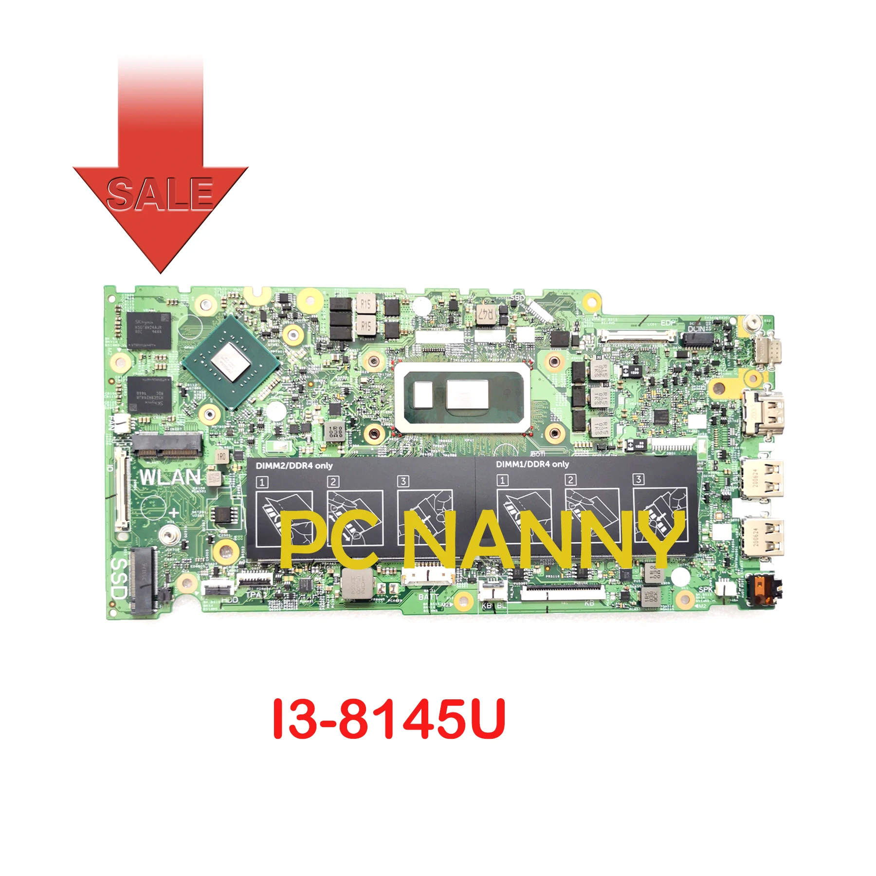 PCNANNY DELL 5480 5481 5488 5580 5581 5482 5582 노트북 마더 보드 17859 1 I3 8145U 0W585T W585T DDR4 ...