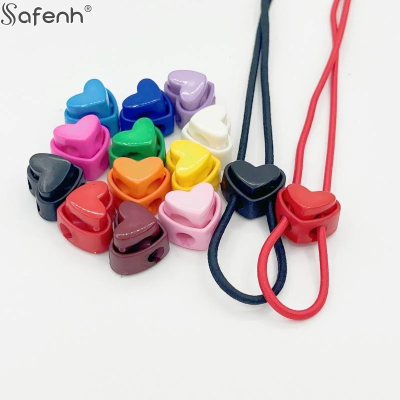 5Pcs/Set Colorful Knitting Needle Stoppers Heart-Shaped Double Hole ...