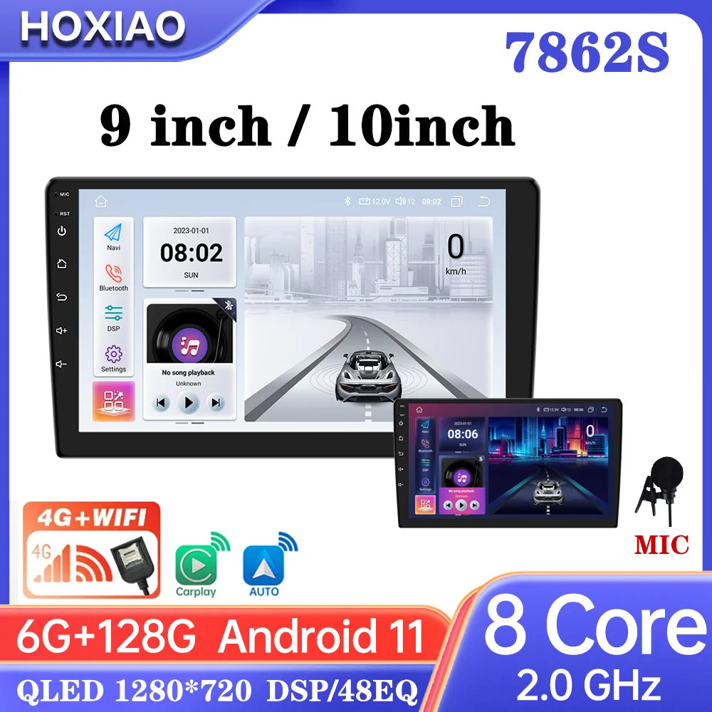 2Din-Radio-Car-Android-7862S-GPS-Carplay-Bluetooth-Multimedia-Player ...
