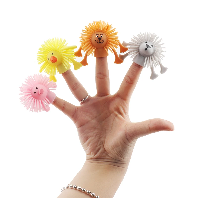 Novelty-Finger-Puppets-TPR-Rubber-Animal-Finger-Dolls-Stretch-Stretch ...