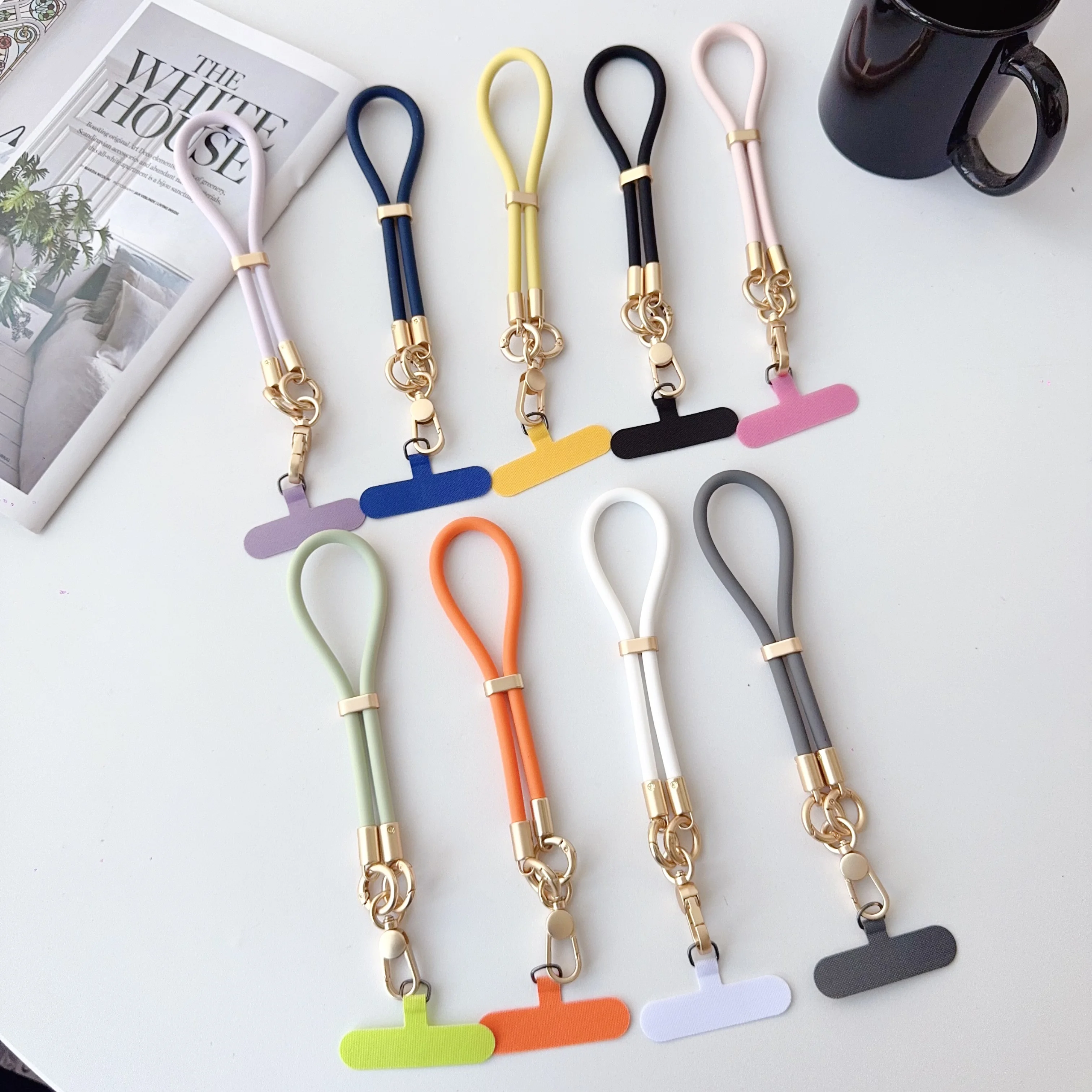 Luxury 360° Rotating Phone Strap Adjustment Buckle Short Lanyard Liquid ...