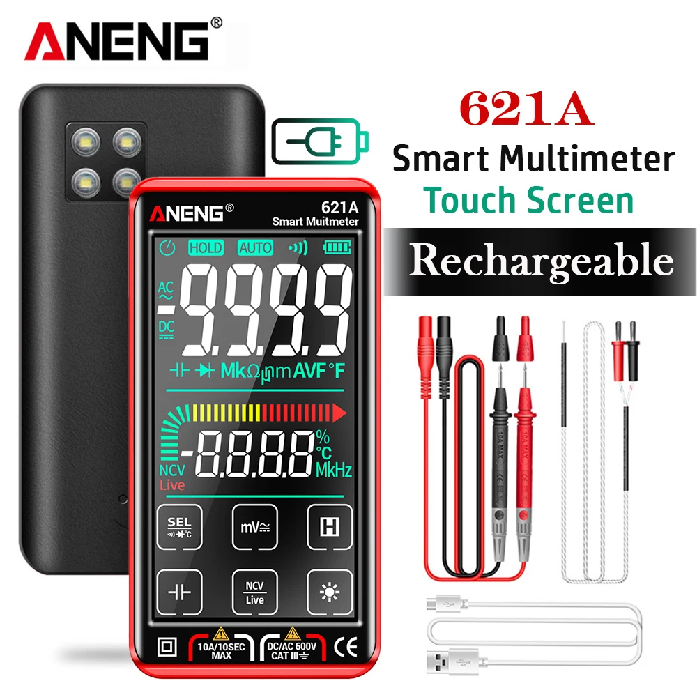 ANENG-621A-Smart-Digital-Multimeter-Touch-Screen-Multimetro-Tester ...