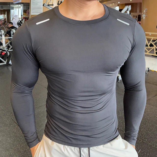 Compression Long Sleeve Men's Workout T Shirt - Men's Fitness Apparel, Men's Sports & Fitness T ...