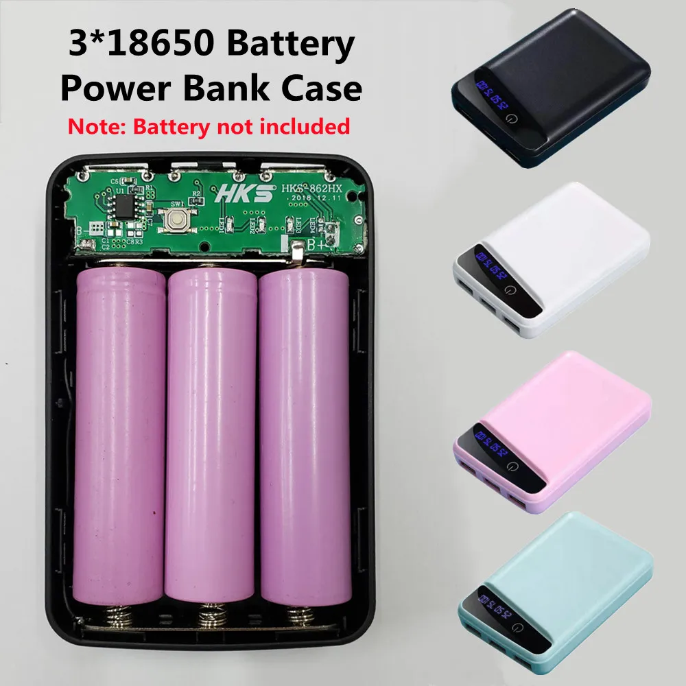 1-3-18650-Battery-Power-Bank-Case-with-1-3-USB-Ports-Free-Welding-DIY ...