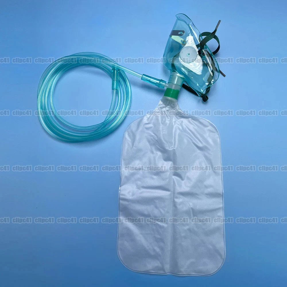1Pc Adult High Concentration Oxygen Face Mask with Tubing - Disposable ...