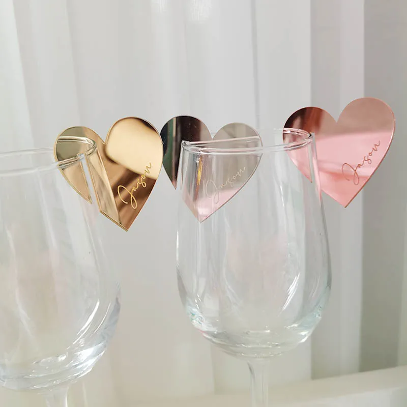 Personalized-Mirror-Acrylic-Heart-Drink-Stirrer-Place-Setting-Custom ...