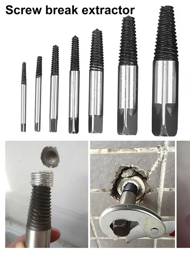 Bolt Extractor Kit Stripped Screw & Broken Pipe Extractor Set - Faucet ...