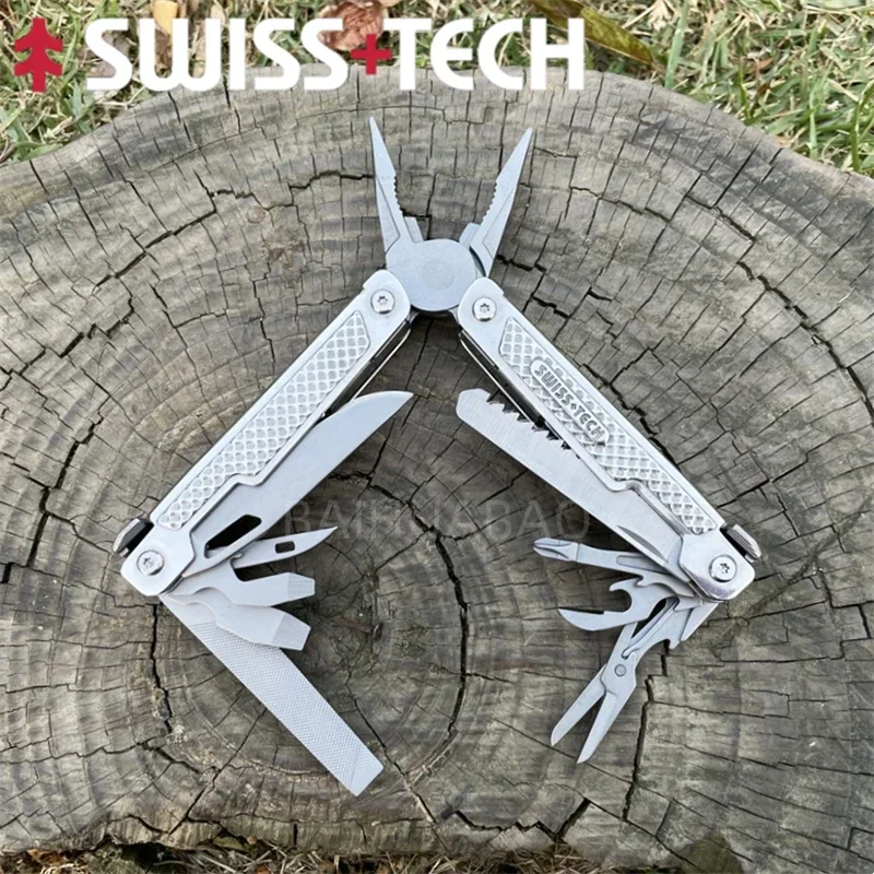 SWISS-TECH-15-In-1-Folding-Multitool-Pliers-Multifunction-EDC-Tool ...