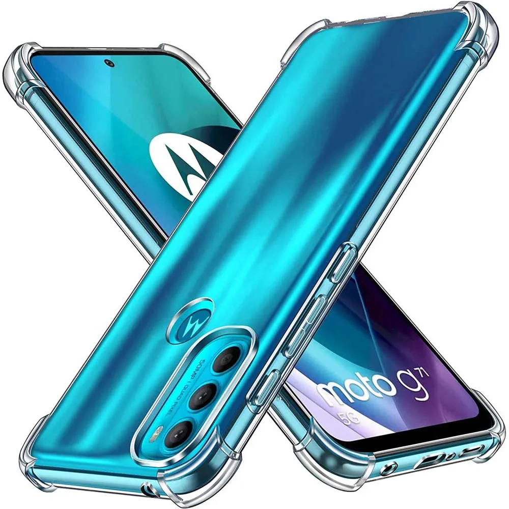 Funda transparente a prueba de golpes para Motorola Moto G71 5G G51 5G ...