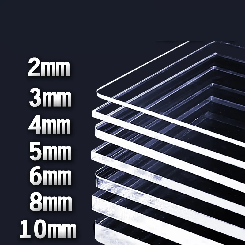 Transparent-Plexiglass-Clear-Plastic-Sheet-Acrylic-Board-Organic-Glass-Polymethyl-Plate ...