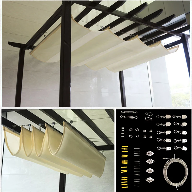 Gazebo-de-Pergola-con-bloque-de-sol-y-lluvia-para-exteriores-tela ...