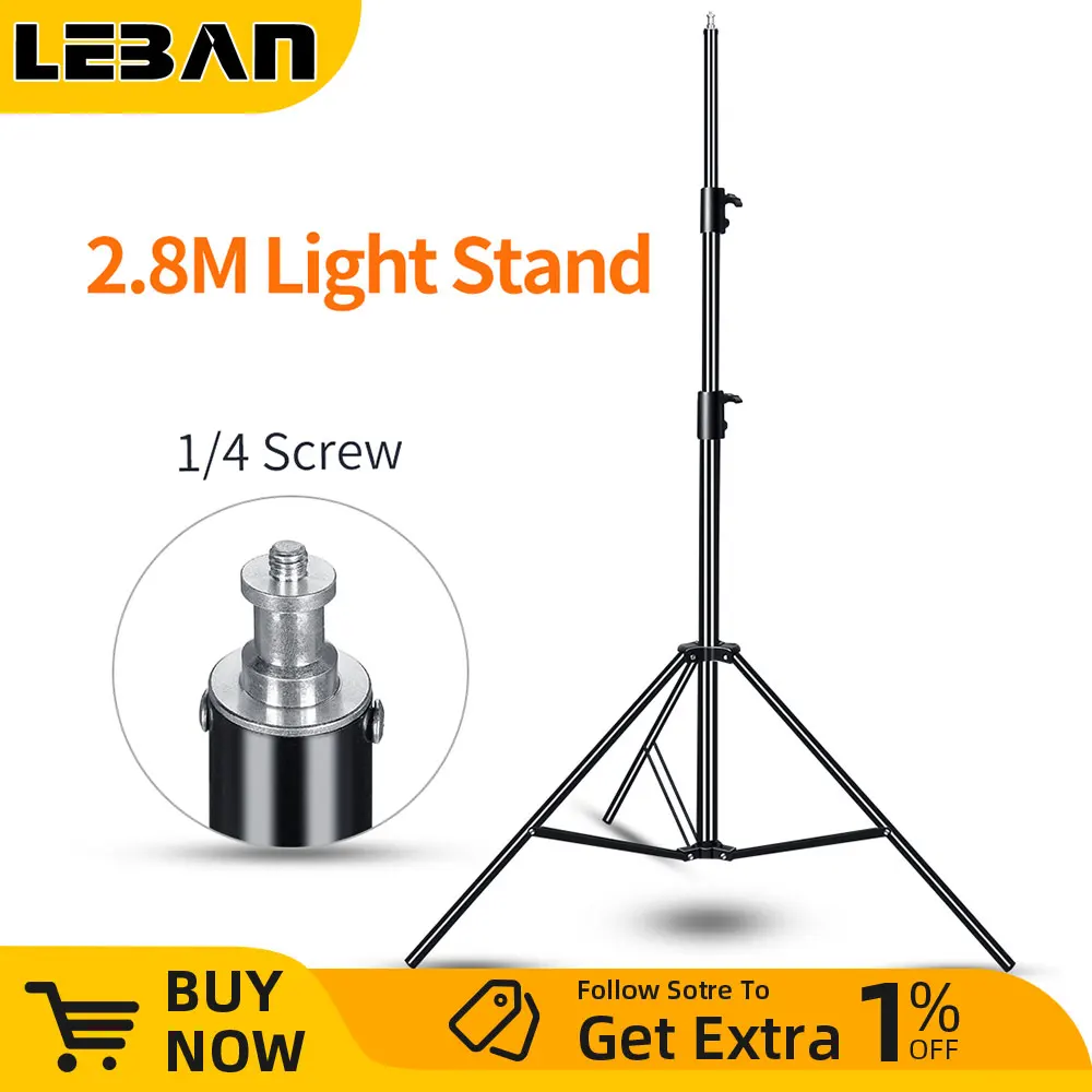 Godox-110in-2-8M-Light-Stand-1-4-Screw-Heavy-Duty-Tripod-for ...