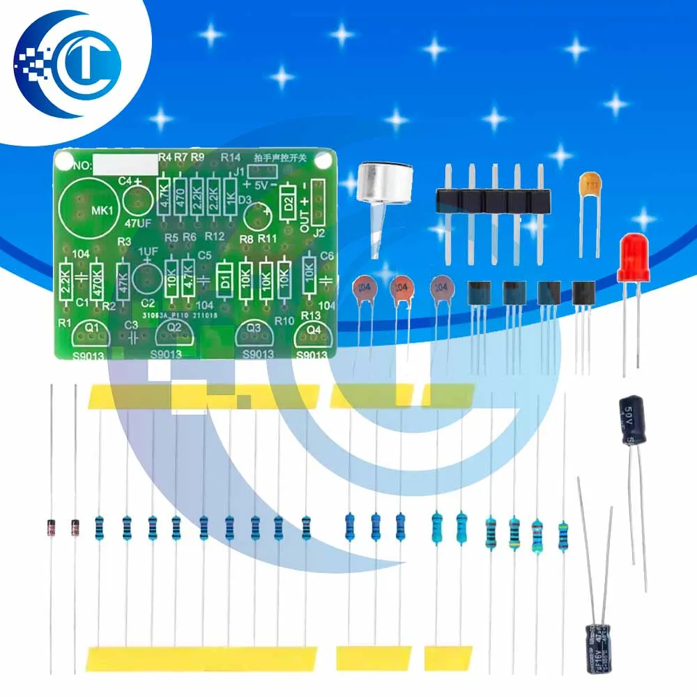 CLT Clap-Activated Sound Sensor Switch Kit - DIY Acoustic Control Set ...